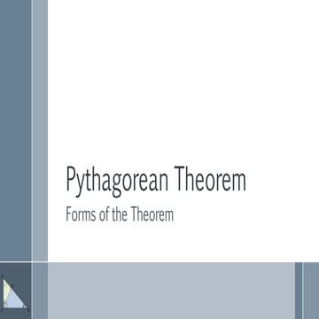 Forms of the Pythagorean theorem | PPTX
