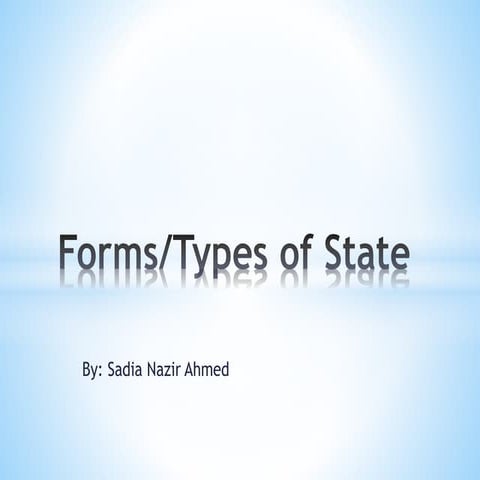 Forms or Types of state.pdf by iisat university Gujranwal | PDF