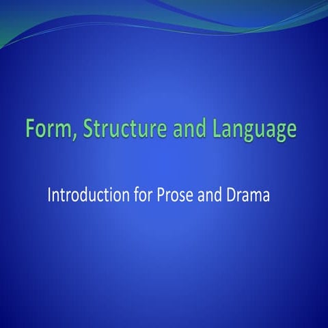 Formstructureandlanguagesummaryintroduction 161027142100 | PPT
