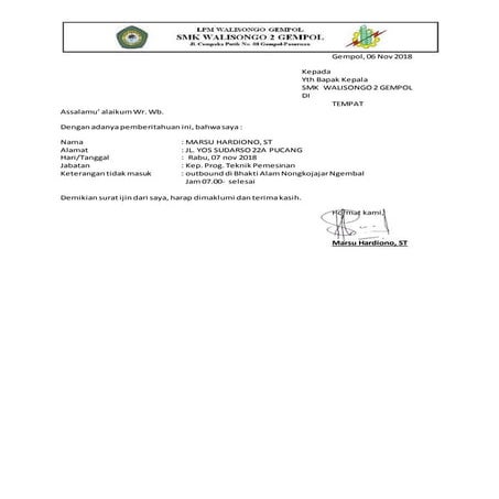 Form surat ijin (1) | DOCX