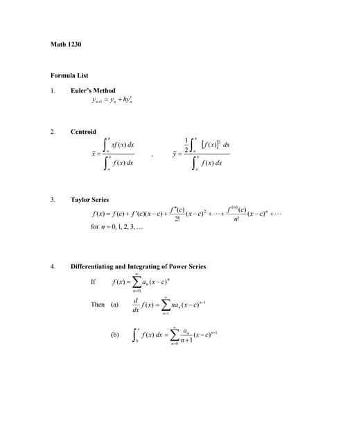 Form 5 formulae and note | PDF
