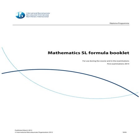 SL Formulabooklet | PDF