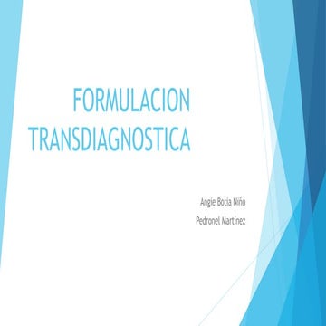 Formulacion transdiagnostica | PPTX