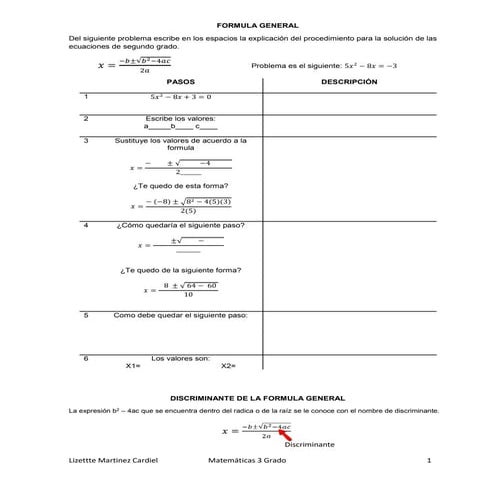 Formula general completo | PDF