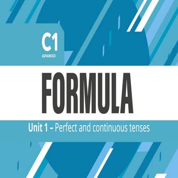 Formula_Grammar Level Advanced C1 Present tenses | PPTX