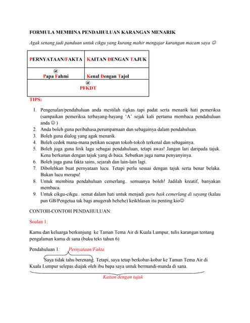 Panduan mengarang karangan peribahasa | PDF
