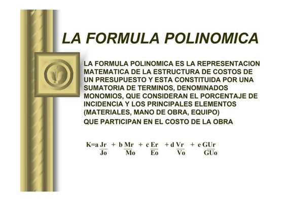 1.- FORMULA POLINOMICA - SEMANA 10ok.pptx | Business | Business and Finance