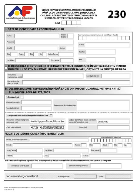 Formularul 230 | PDF
