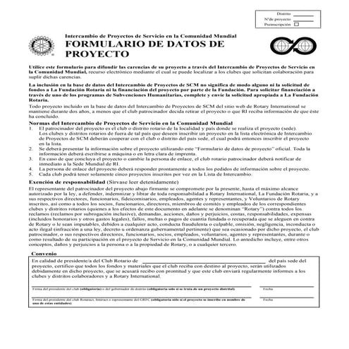 Formulario Datos Proyectos Scm 784sp | PDF | Computing | Technology & Computing