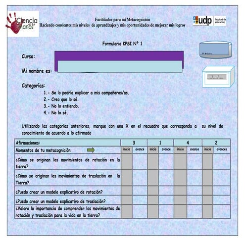 Formulario kpsi 3° básico (1) | DOC