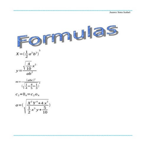 Formulas | PDF