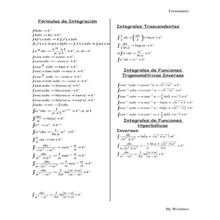 Formulas de-integracion1 | PDF