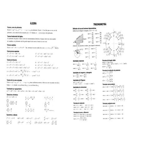 Formulas CàLculo | PDF