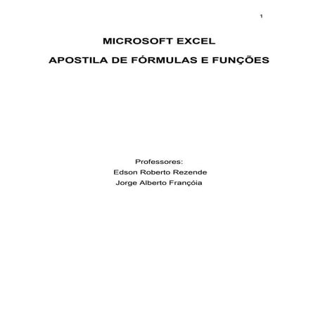 Formulas excel para facilitar o dia a dia | PDF