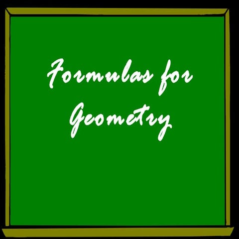 Formulas geometry | PPT