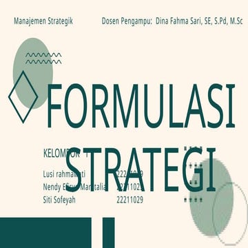 Formulasi Strategi Manajemen Strategi MJ | PPTX