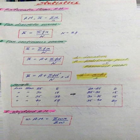 Formulas used in Statistics | PDF