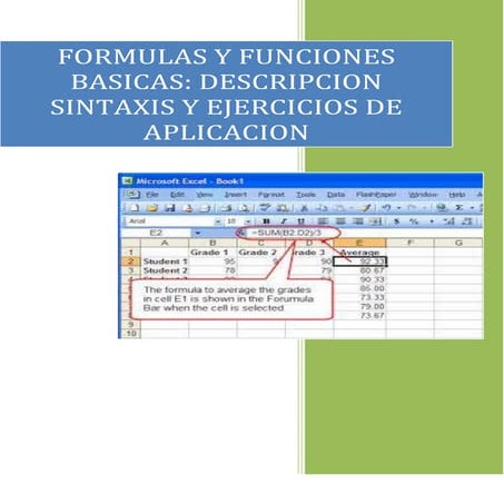 Formulas y funciones básicas SLIDE | PDF