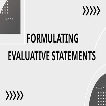 Reading & Writing Evaluative Statements | PPTX