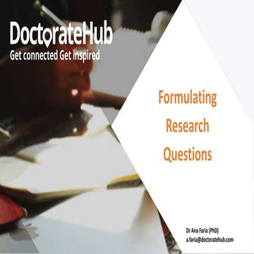 Formulating Research Questions Pptx Educational Assessment Education