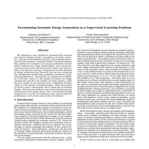 Formulating Semantic Image Annotation As A Supervised Learning Problem Pdf