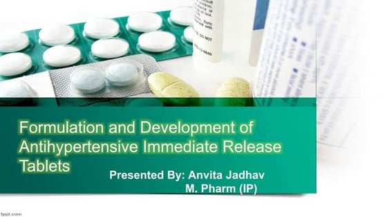 Formulation And Evaluation Of Immediate Release Tablet In Treatment Of Overactive Bladder Pptx