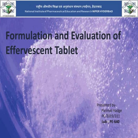 Formulation and evaluation of effervescent tablets.pptx
