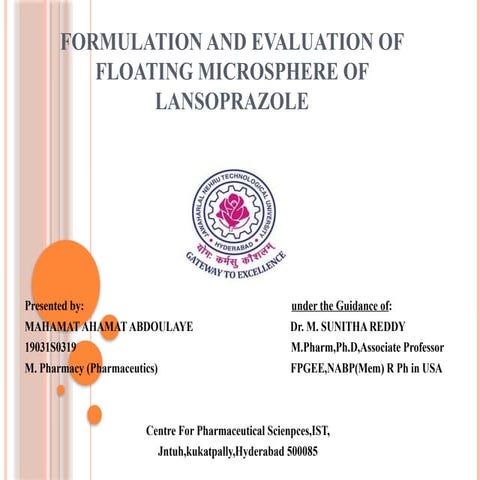 Formulation and evaluation of floating microsphere of lansoprazole.pptx
