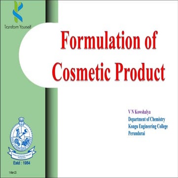 Formulation of Cosmetic Product.pptx