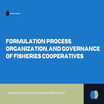 Formulation Process, Organization, and Governance of Fisheries ...