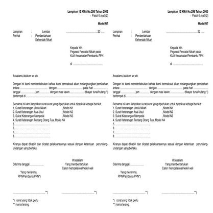 Formulir n1-n7 | DOC