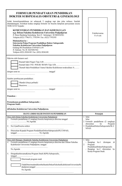 Formulir Pendaftaran MABA Umum STPP Malang Tahun 2014 | PDF
