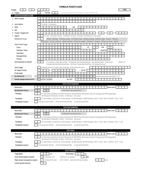 Formulir f pd | PDF