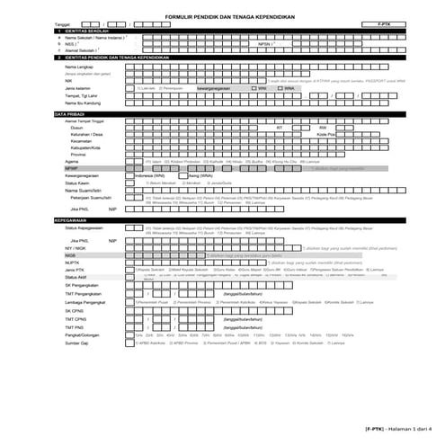 Formulir f ptk | PDF
