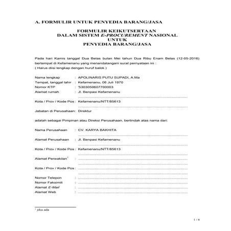 Formulir keikutsertaan | DOC