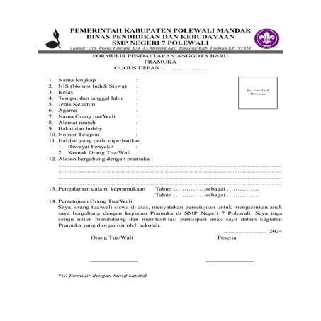 Formulir Pendaftaran Anggota Pramuka.doc