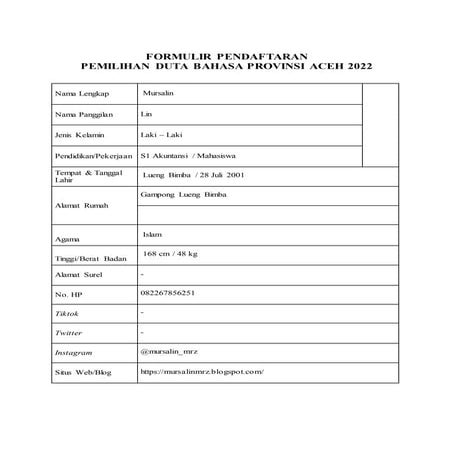 Formulir Pendaftaran Duta Bahasa 2022.docx