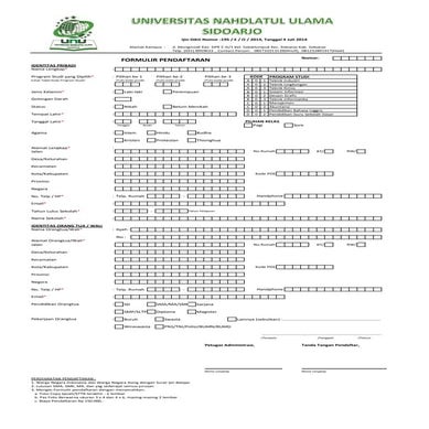 formulir unisda | PDF