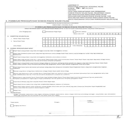 Formulir pencabutan pengukuhan pkp per 20 2013