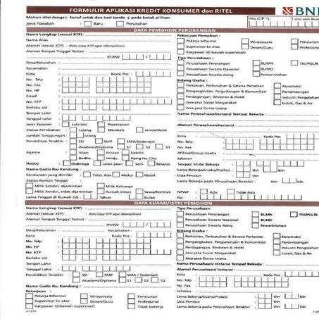 Formulir pinjaman | PDF