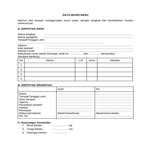 Formulir SD .docx okkkkkk dan terbaik dari semuaya | DOCX