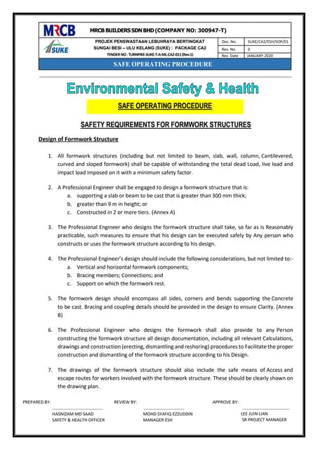 Method statement tank base concrete pouring | PDF
