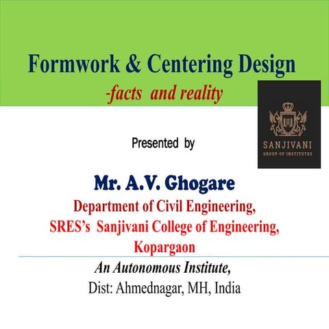 Introduction to formwork ppt introduction to | PPTX