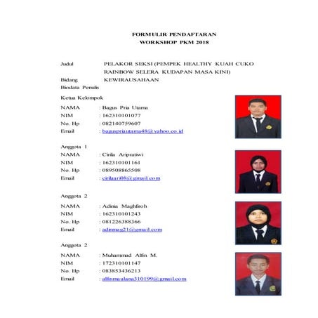 Form workshop | DOCX