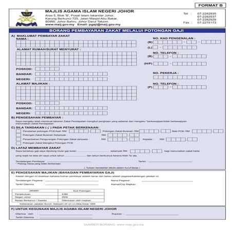 Form zakat formatb | PDF
