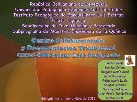 Centros de información y documentación | PPT