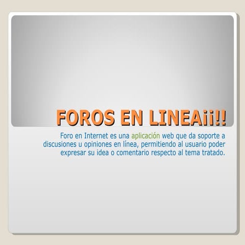 Foros | PPTX