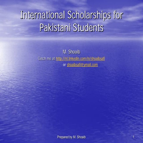 For pakistani students | PPT