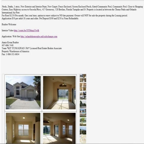 For rent 1366 ivy meadow dr orlando fl $1250 | PDF