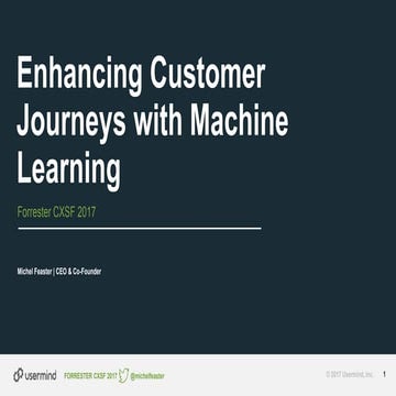 Enhancing Customer Journeys With Machine Learning Pptx